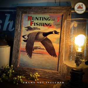 Vintage Goose Hunting Magazine Cover Art Print: Lake House Decor - Etsy