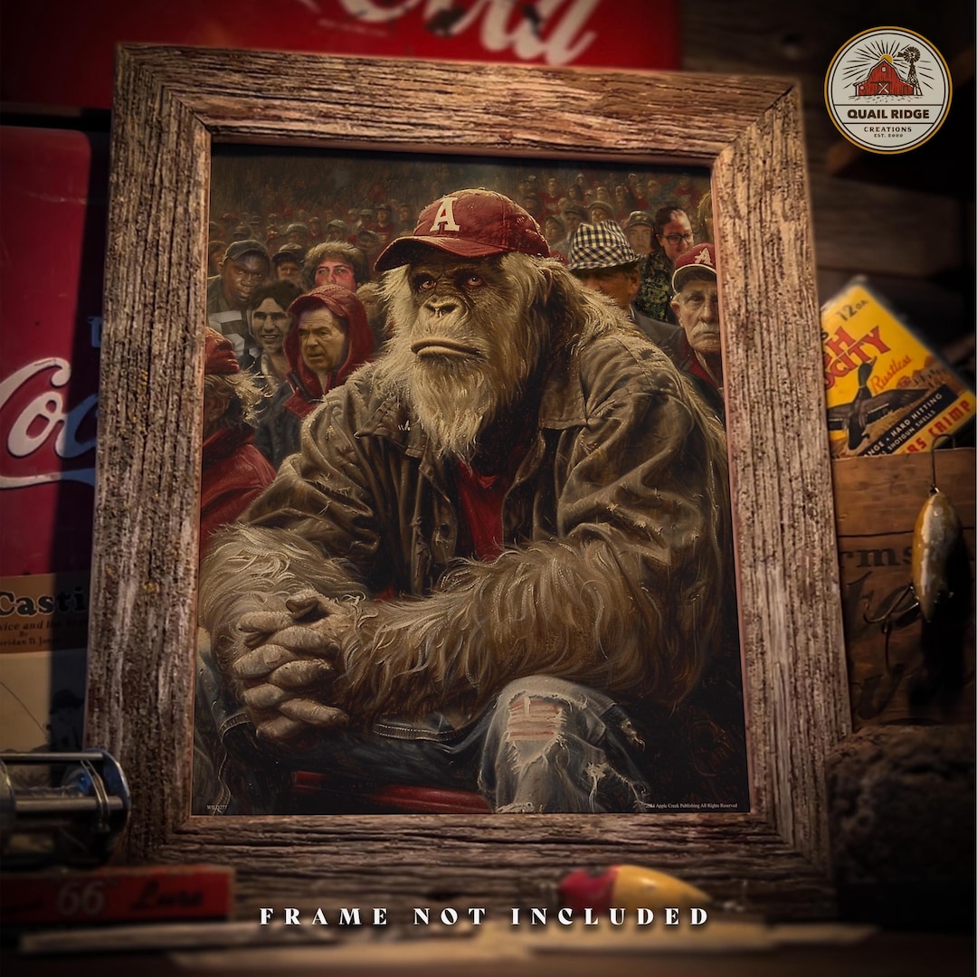 Sasquatch Bigfoot Alabama Football Fan Art Print (11x14 Unframed) - Etsy