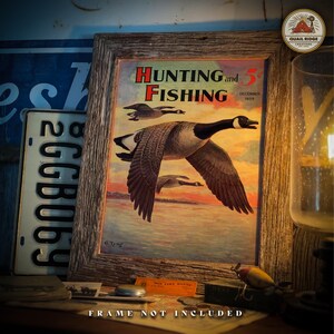 Vintage Goose Hunting Magazine Cover Art Print 11x14 Inches Unframed ...