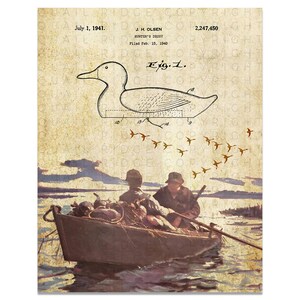 Vintage Duck Hunting Decoy Patent Poster Art Print 11X14 Unframed ...