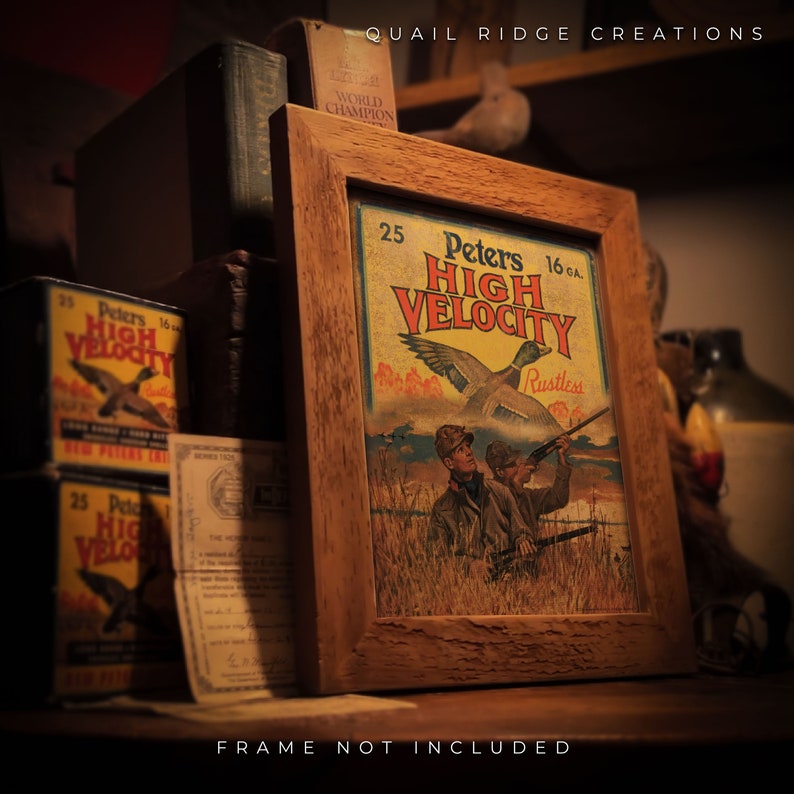 Vintage Peters Shotgun Shell Box Art Print 8x10 Unframed Decoys Mallard ...