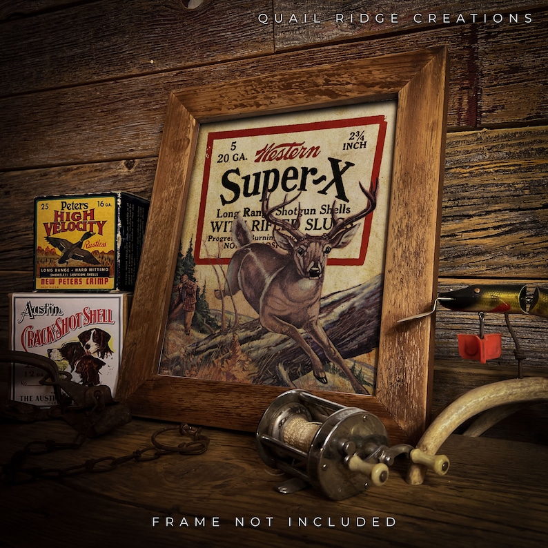 Vintage Western Shotgun Shell Box Art Print 8x10 Unframed - Etsy