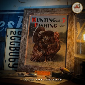 Vintage Turkey Hunting Magazine Cover Art Print 11x14 Inches Unframed ...