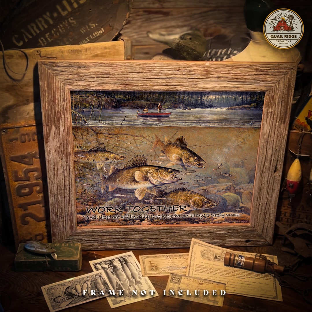 Walleye Fishing Art Print Motivational Poster 11X14 Unframed Wildlife ...