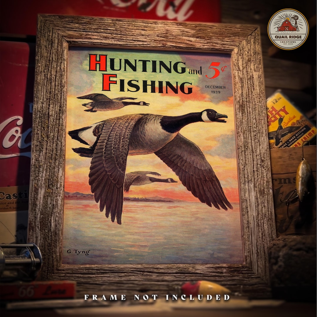 Vintage Goose Hunting Magazine Cover Art Print 11x14 Inches Unframed ...