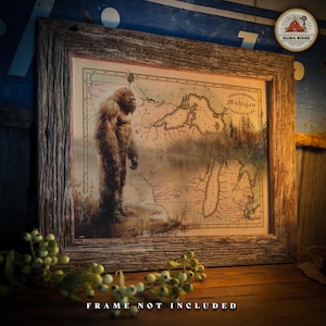 Vintage Sasquatch Bigfoot Art Print 11x14 Inches Unframed Michigan ...