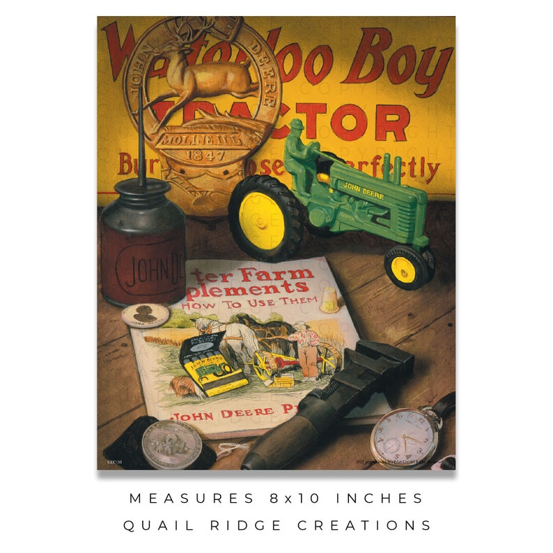 Vintage John Deere Tractor Art Print 8x10 Unframed Charles - Etsy