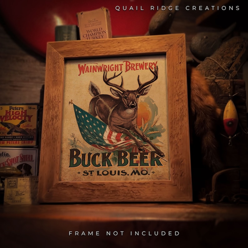 Vintage Buck Beer Advertising Art Print 8x10 Unframed - Etsy