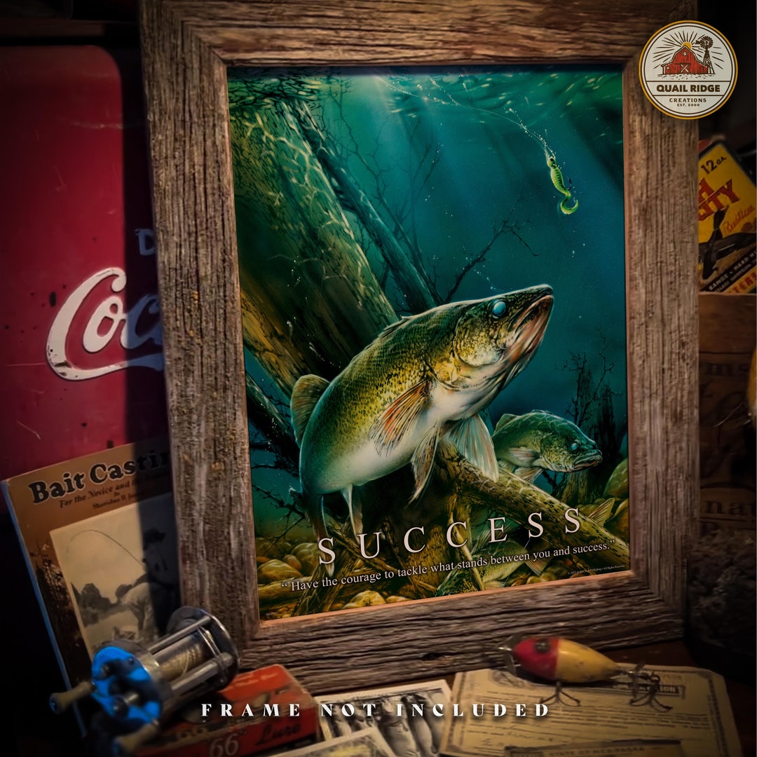 Walleye Fishing Motivational Poster Art Print 11X14 Unframed Wildlife ...