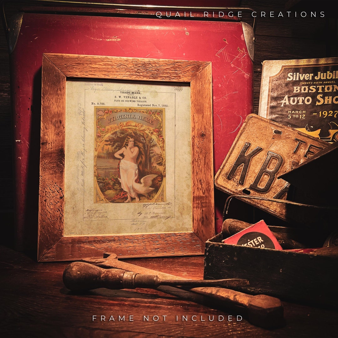 Vintage 1882 Virginia Dare Plug Chewing Tobacco Advertising Trademark ...