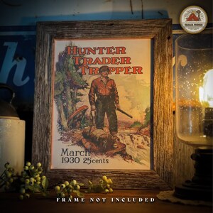 Vintage Trapping Magazine Cover Art Print: Hunting Cabin Wall Decor - Etsy