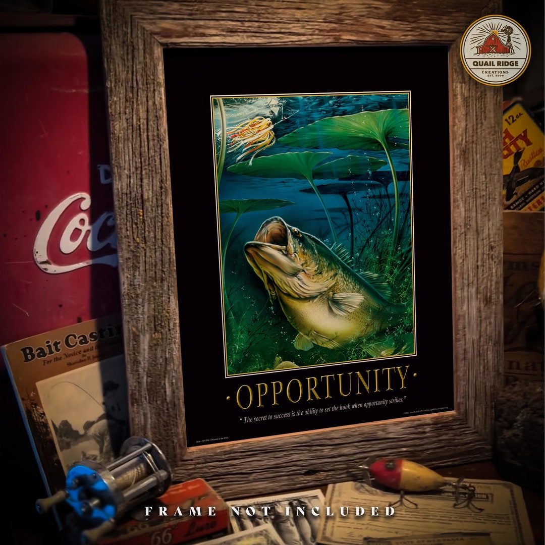 Largemouth Bass Motivational Poster Art Print 11X14 Unframed Wildlife ...