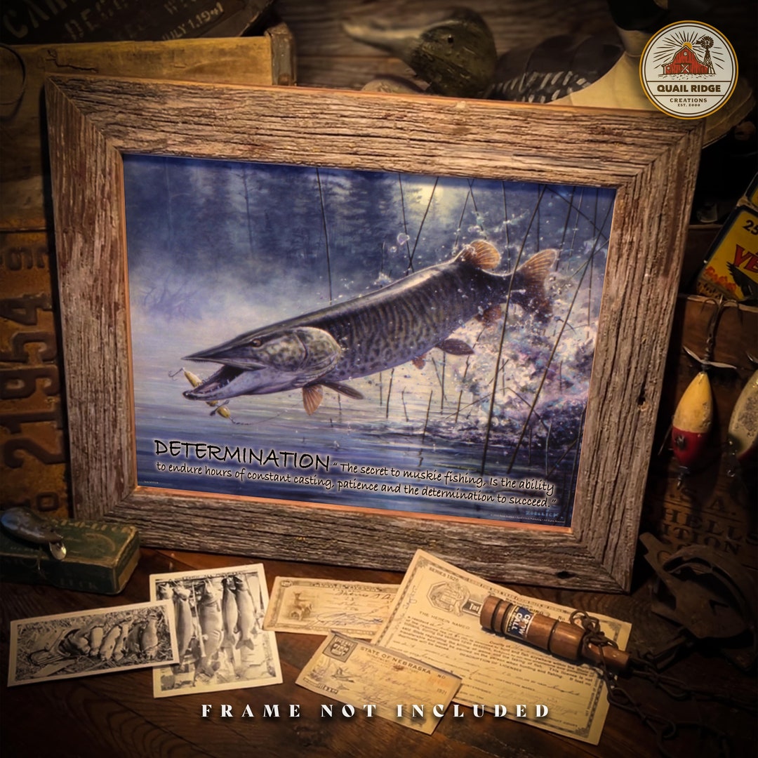 Muskie Art Print Motivational Poster 11X14 Unframed Wildlife Musky ...