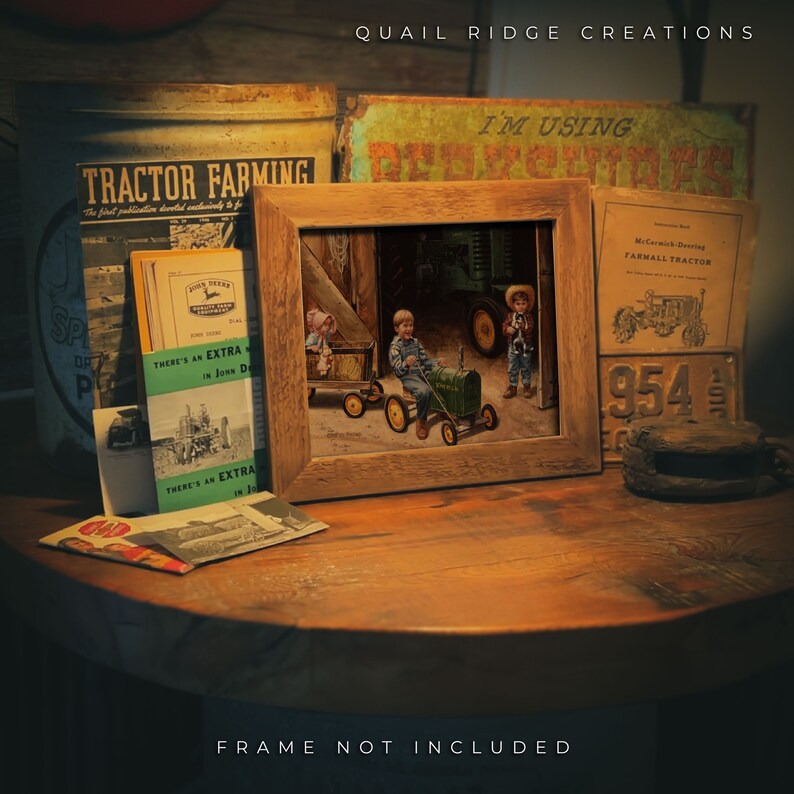 Vintage John Deere Tractor Art Print 8x10 Unframed Charles - Etsy