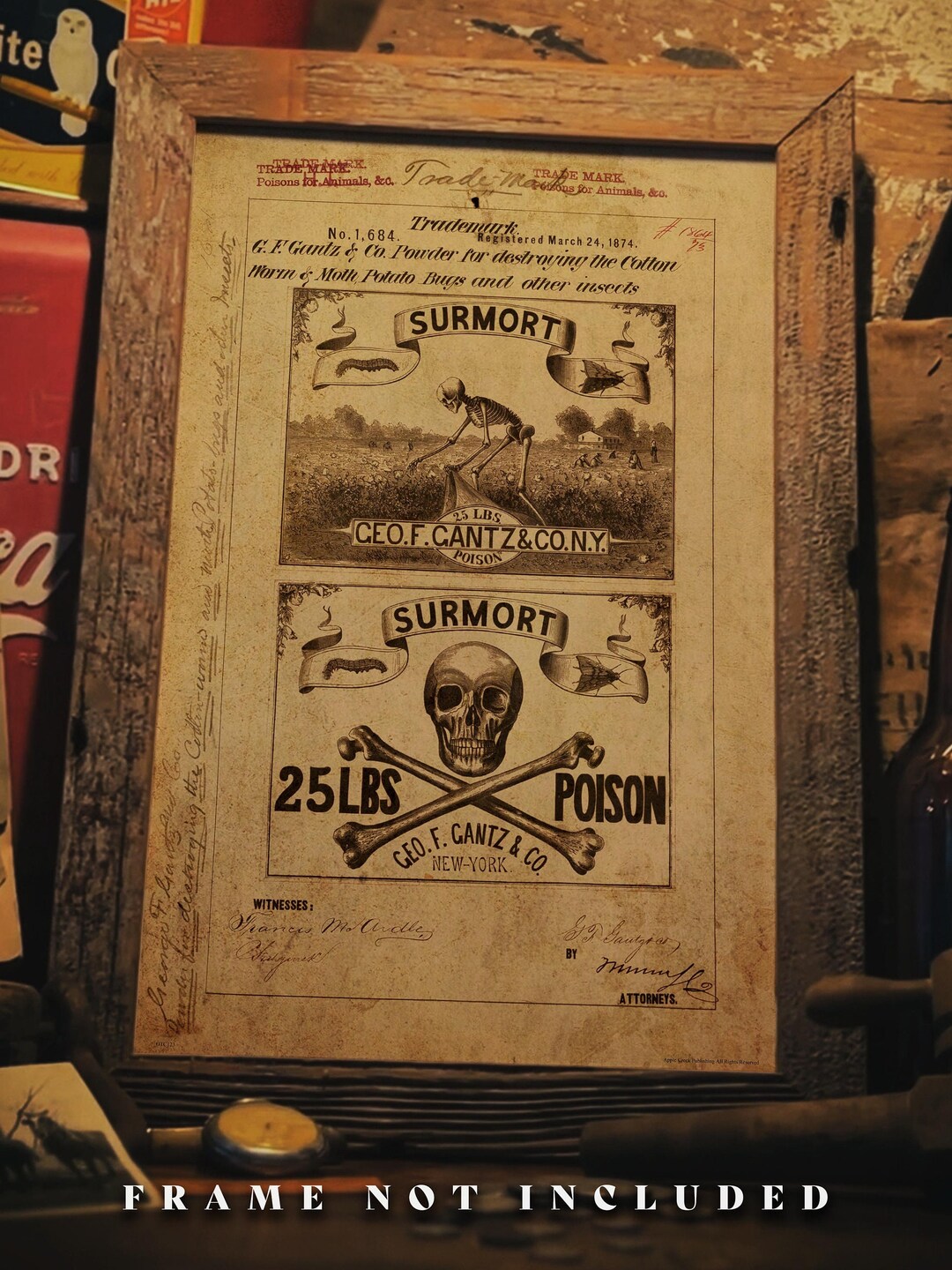 Vintage Pesticide Trademark Advertising Label Poster Art Print 11x17 ...