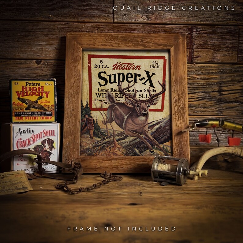 Vintage Western Shotgun Shell Box Art Print 8x10 Unframed - Etsy