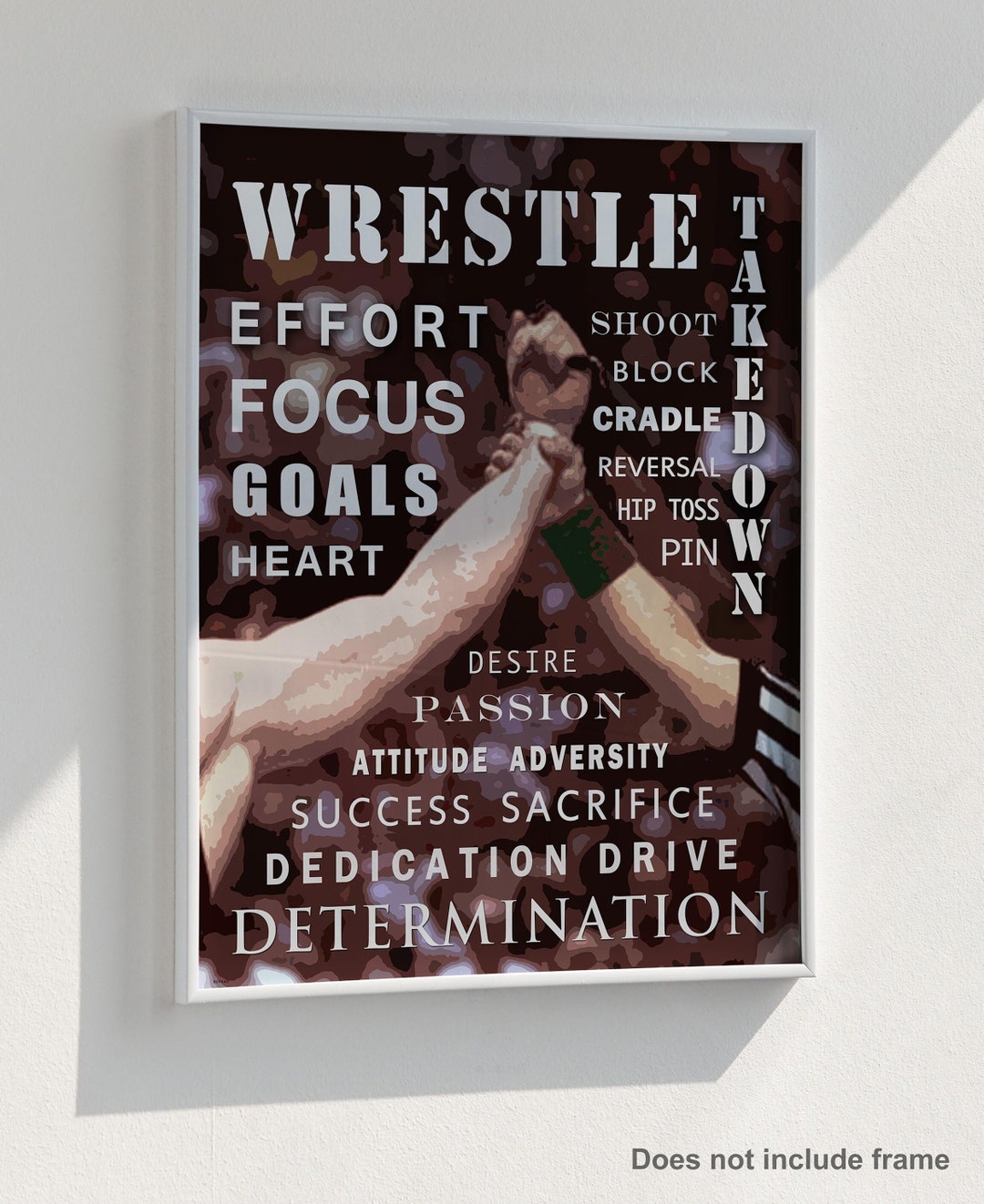 Wrestling Motivational Poster 11x14 Unframed Wrestle Art Print Kids ...