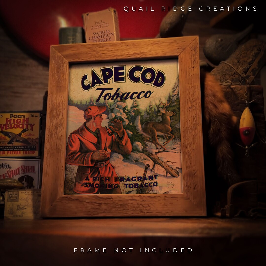 Vintage Cape Cod Tobacco Art Print: Whitetail Deer Hunting Decor - Etsy