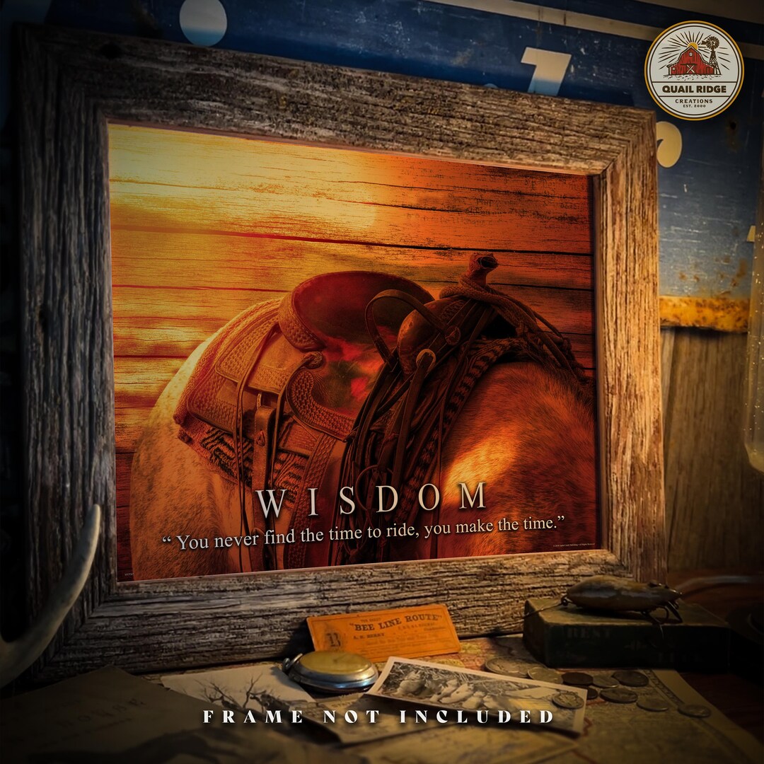 Horse Art Print: Inspirational Western Saddle Poster (11x14 Unframed ...