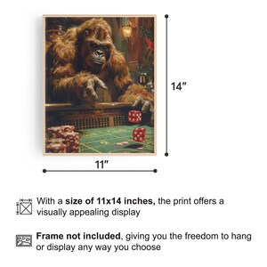 Craps Sasquatch Bigfoot Art Print 11x14 Inches Unframed Craps Dice ...