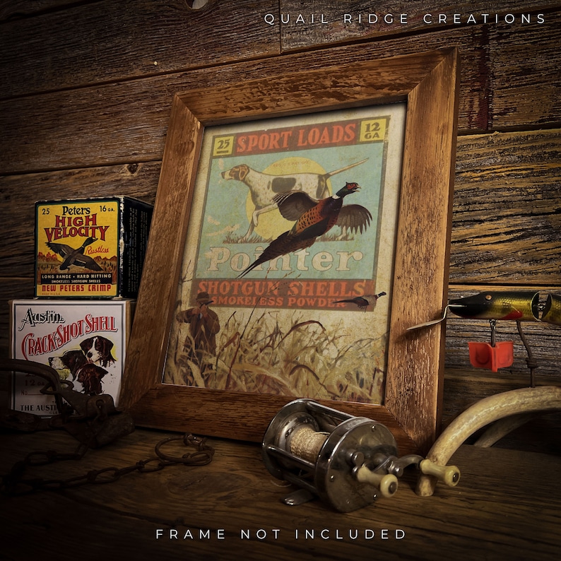 Vintage Pointer Brand Shotgun Shell Box Art Print 8x10 - Etsy