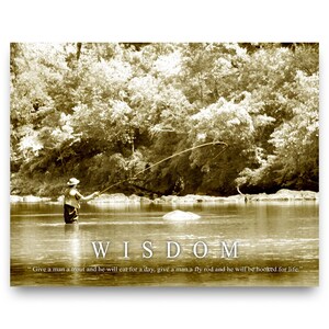 Trout Fishing Motivational Poster Art Print 11X14 Unframed Wildlife Fly ...