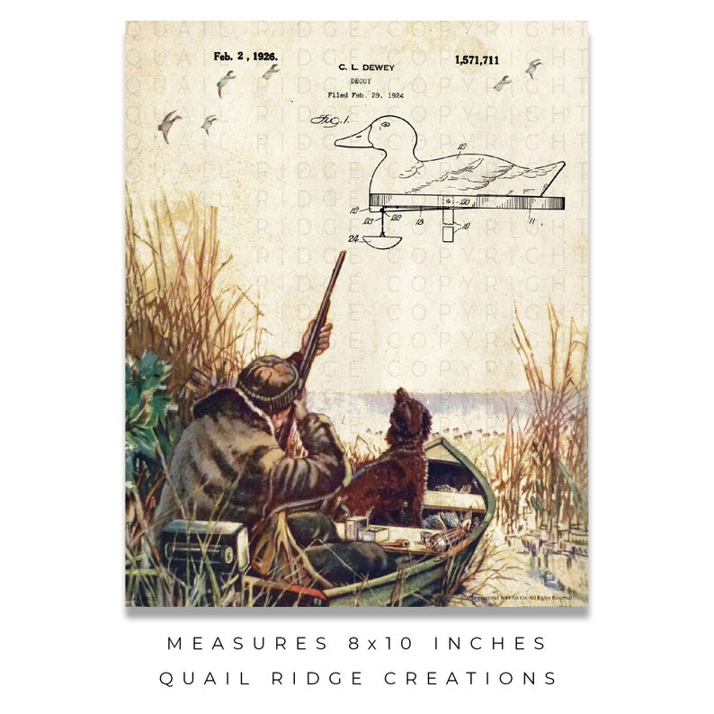 Vintage Duck Decoy Patent Art Print 8x10 Unframed Calls Duck - Etsy
