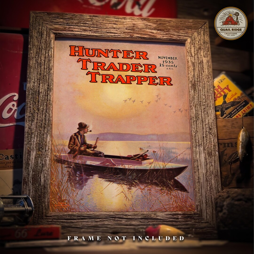 Vintage Duck Hunting Magazine Cover Art Print 11x14 Inches Unframed ...