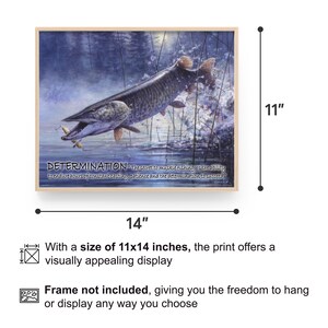 Muskie Art Print Motivational Poster 11X14 Unframed Wildlife Musky ...