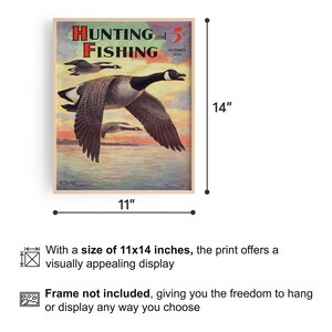 Vintage Goose Hunting Magazine Cover Art Print: Lake House Decor - Etsy