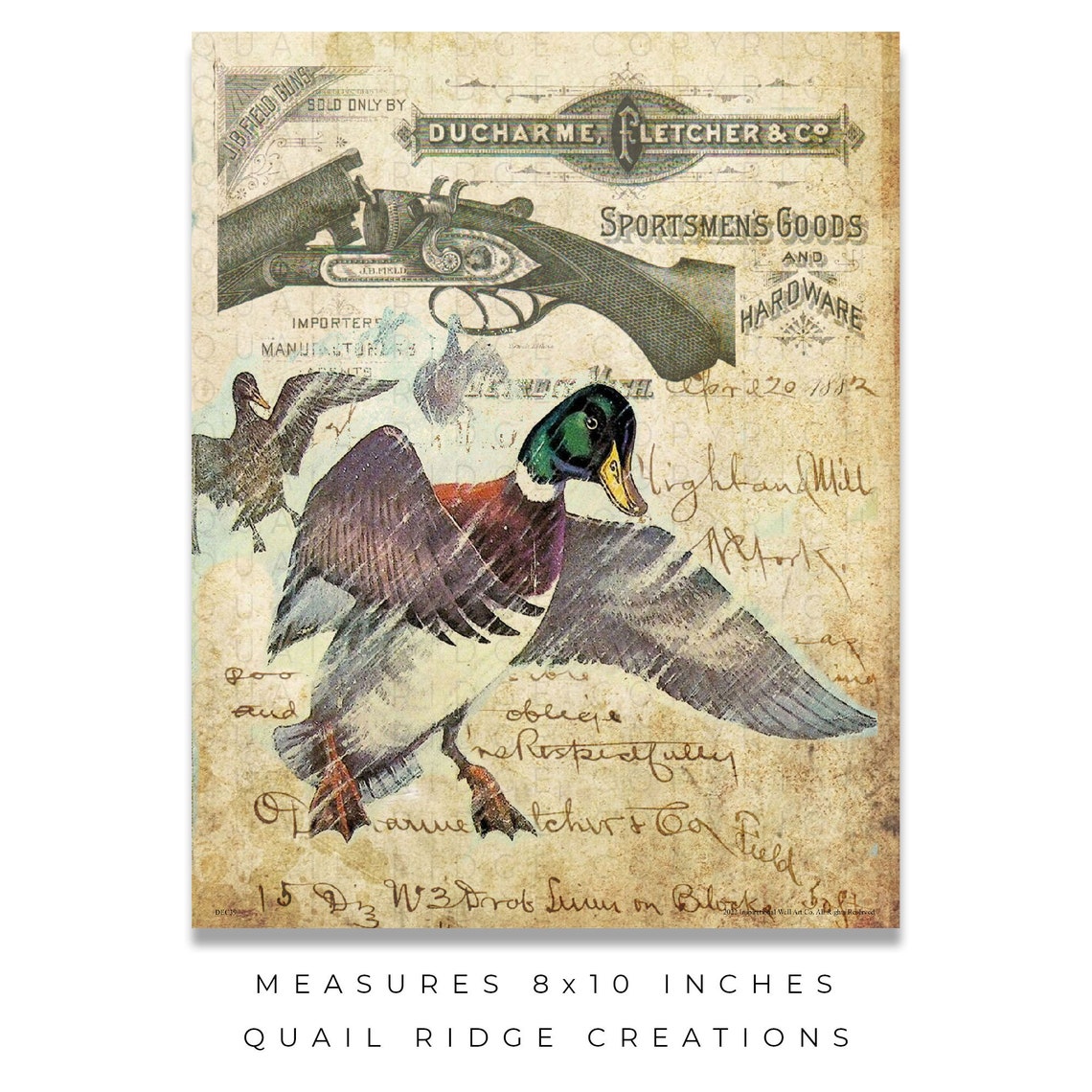 Vintage Duck Hunting Art Print 8x10 Unframed Decoys Shotgun - Etsy