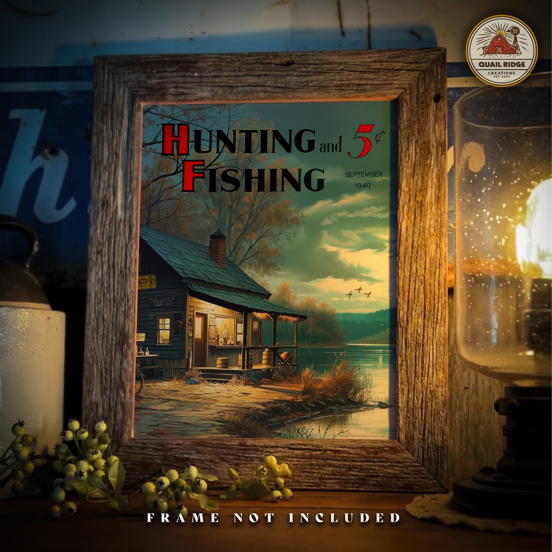 Vintage Duck Hunting Magazine Cover Art Print 11x14 Inches Unframed ...