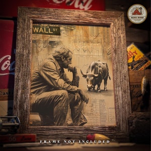 Vintage Stock Market Art Print 11x14 Unframed the Thinker Day Trader ...