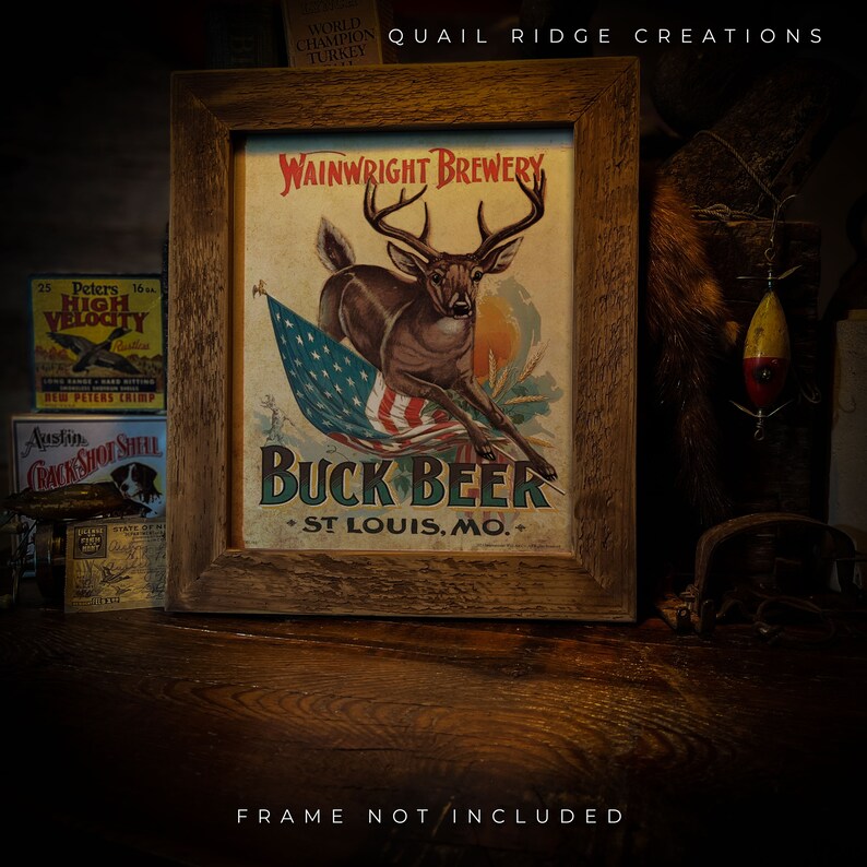 Vintage Buck Beer Advertising Art Print 8x10 Unframed - Etsy