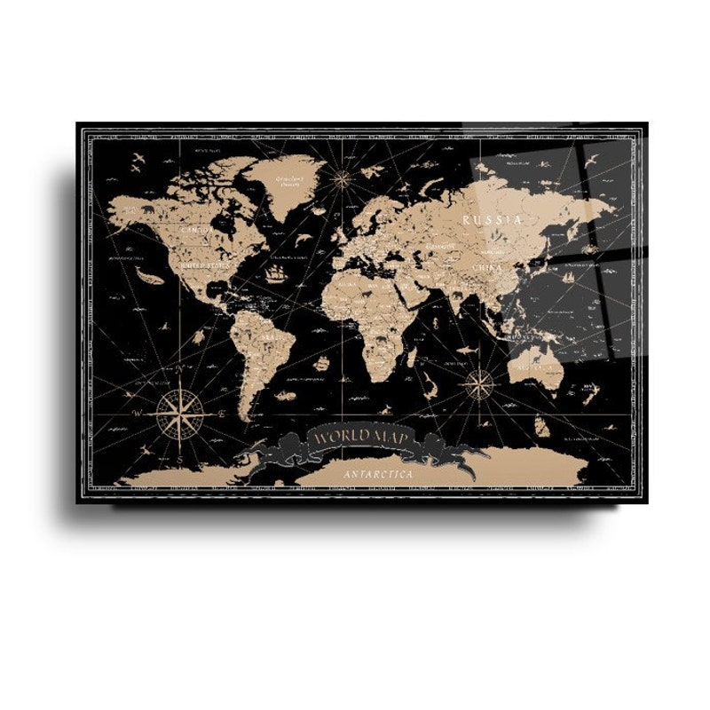 Abstract World Map - Etsy