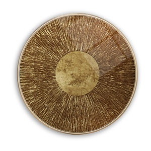 Gold Pattern Round Tempered Glass Print| Art | Wall Decoration | Gift ...