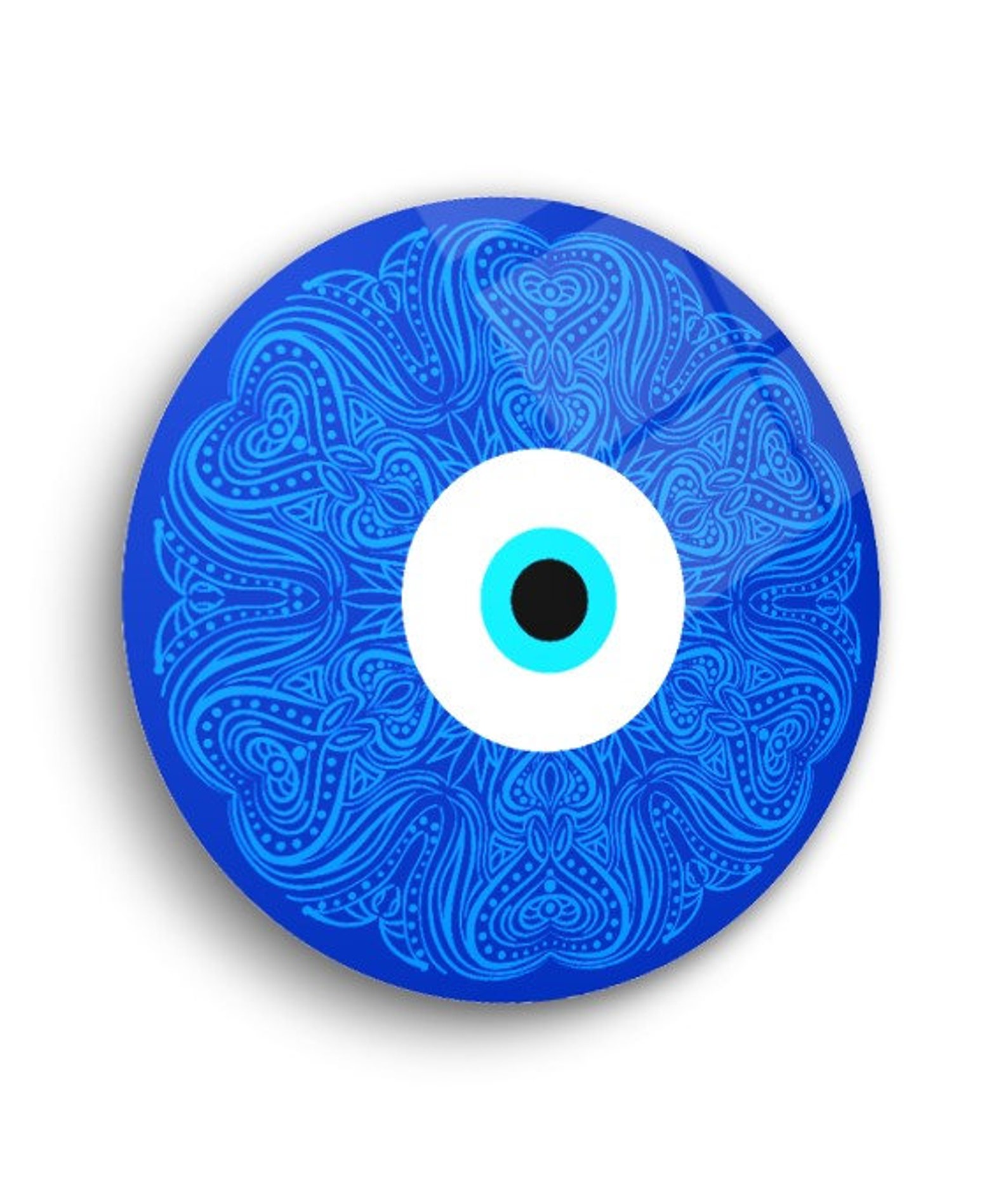Evil Eye Round Tempered Glass Print | Art | Wall Decoration | Gift - Etsy
