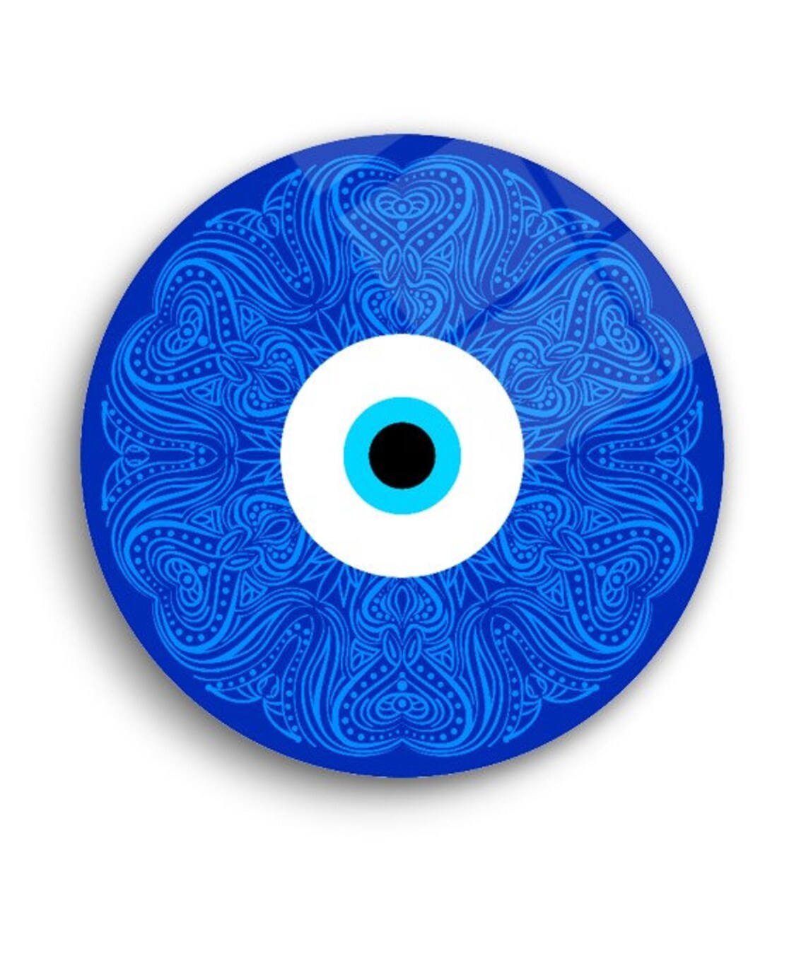 Evil Eye Round Tempered Glass Print | Art | Wall Decoration | Gift - Etsy