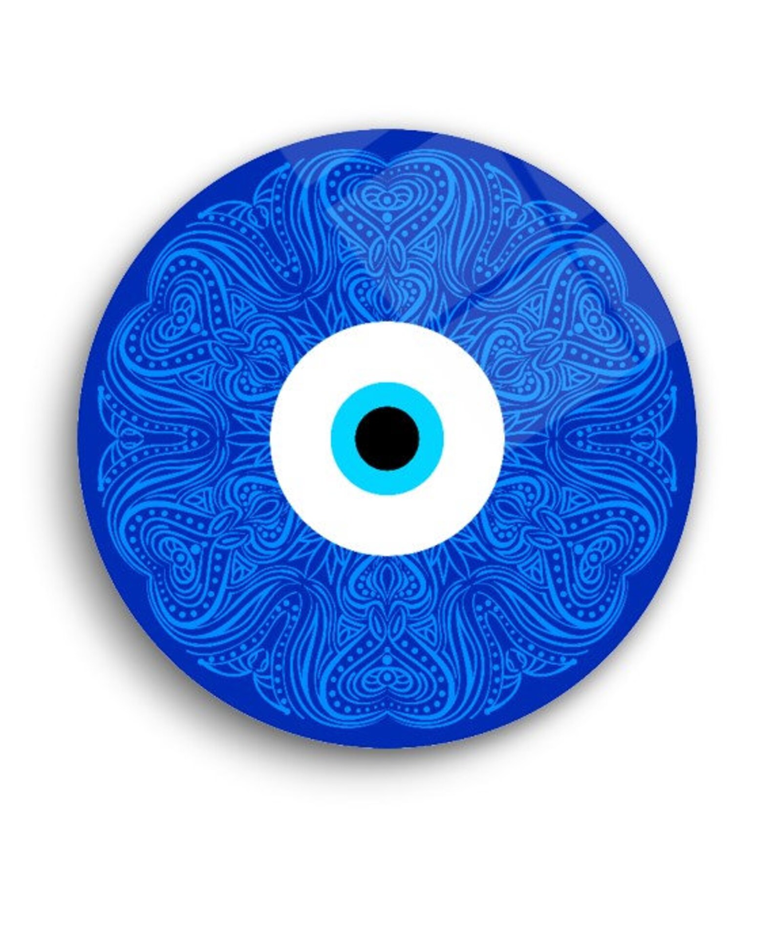 Evil Eye Round Tempered Glass Print | Art | Wall Decoration | Gift - Etsy