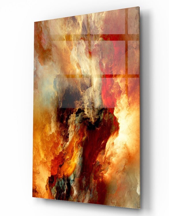 Colorful Clouds Tempered Glass Print Art Wall Decoration Gift - Etsy