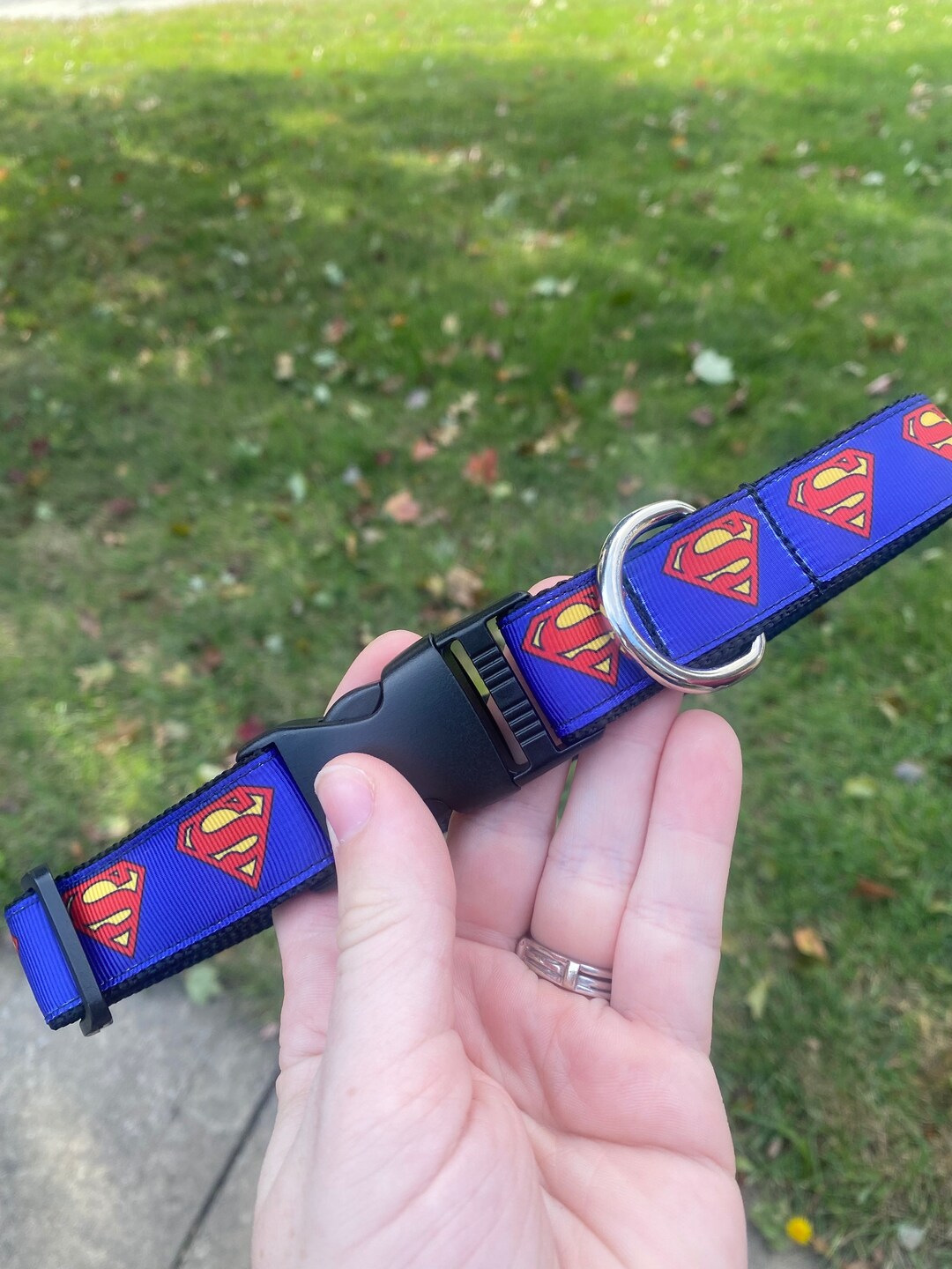 1" Superman Symbol Dog Collar - Etsy