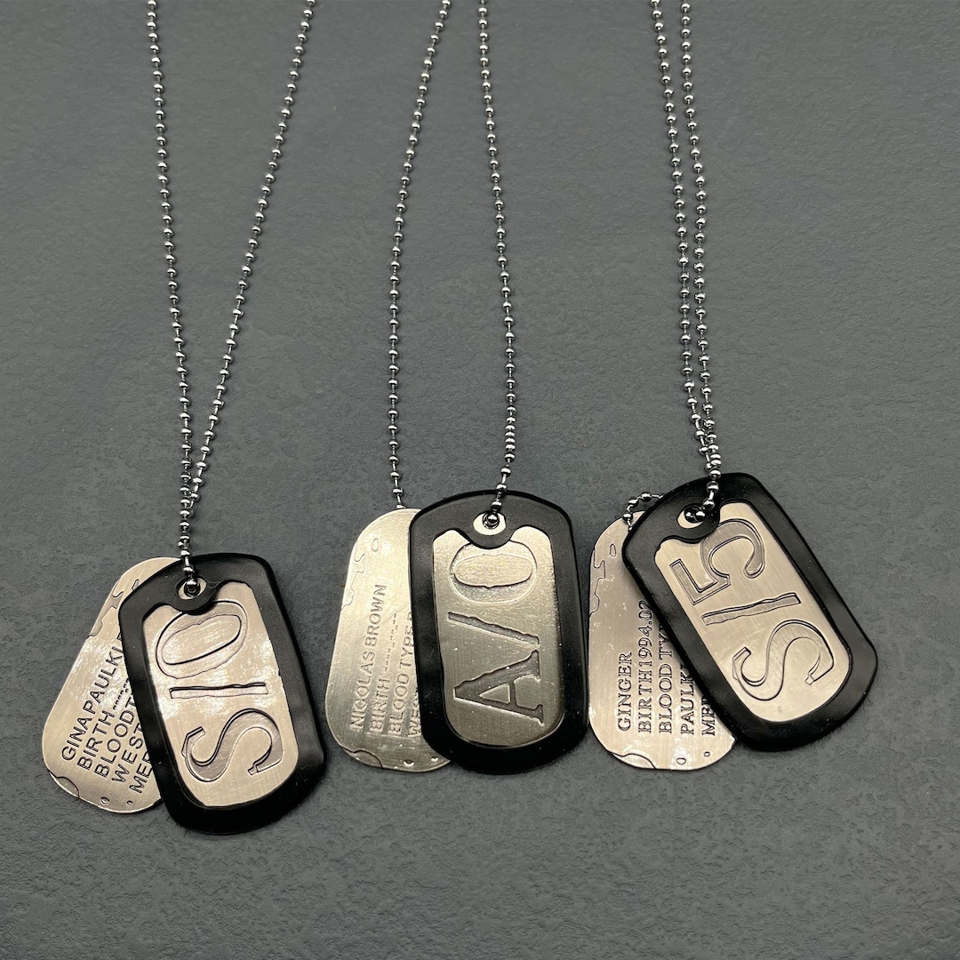 The Tagged Gangsta Inspired Cosplay Tag Metal Necklaces - Etsy