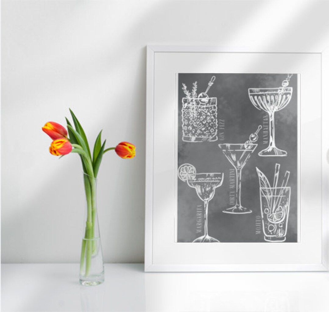 Cocktail Menu Board - Etsy