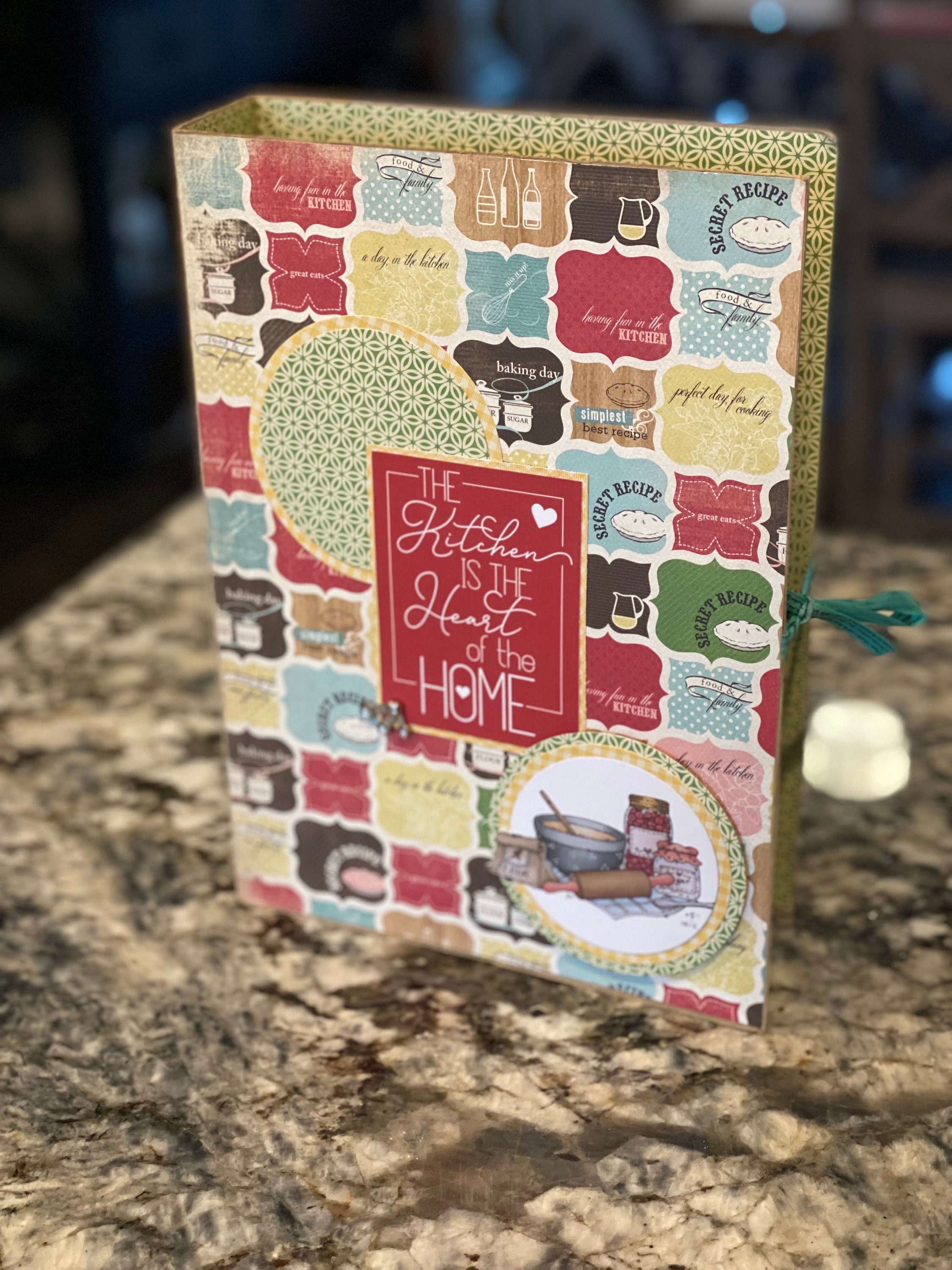 Handmade Farmhouse Inspired Large Recipe Card Book - Etsy