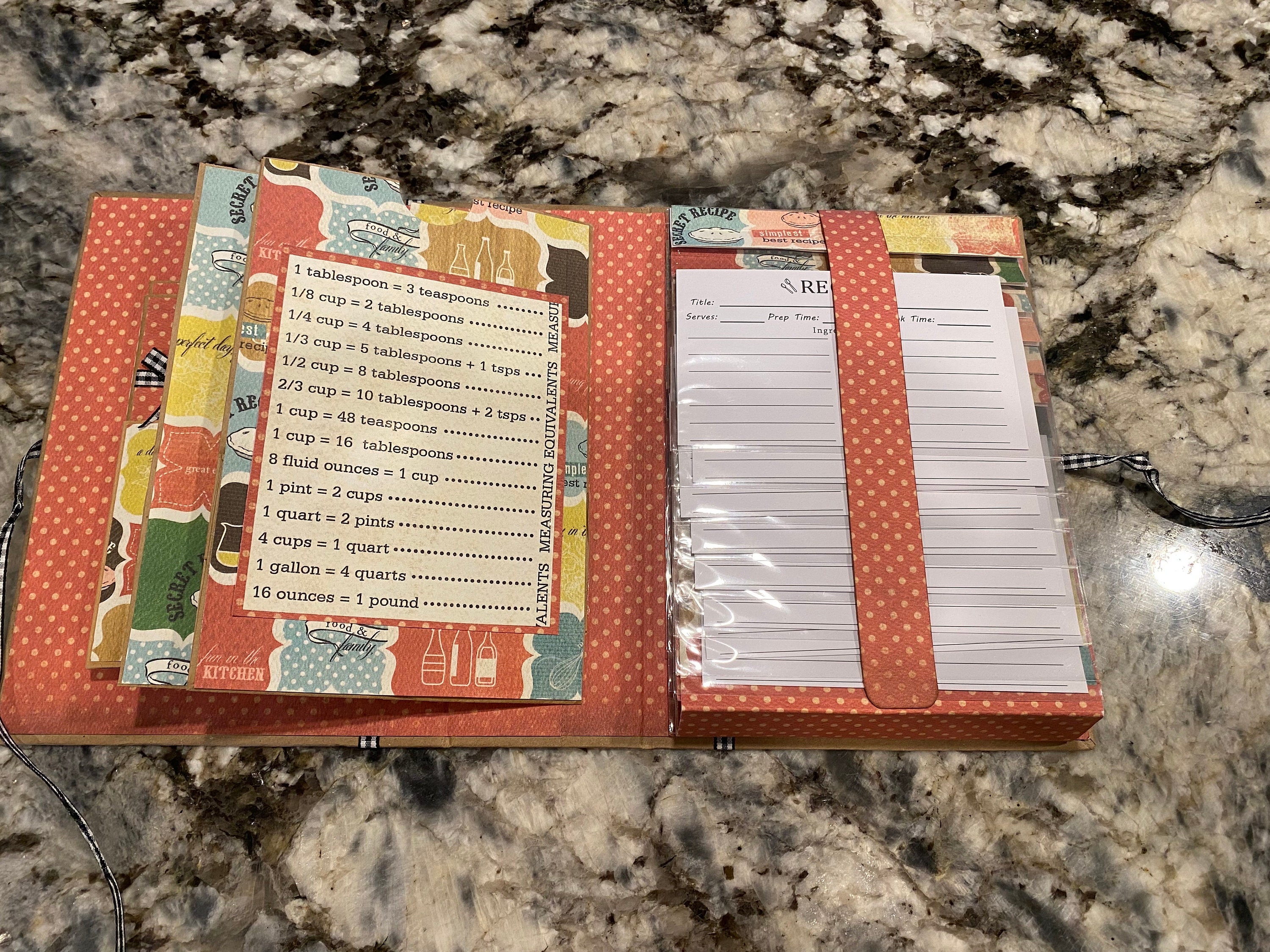 Handmade Farmhouse Inspired Large Recipe Card Book - Etsy