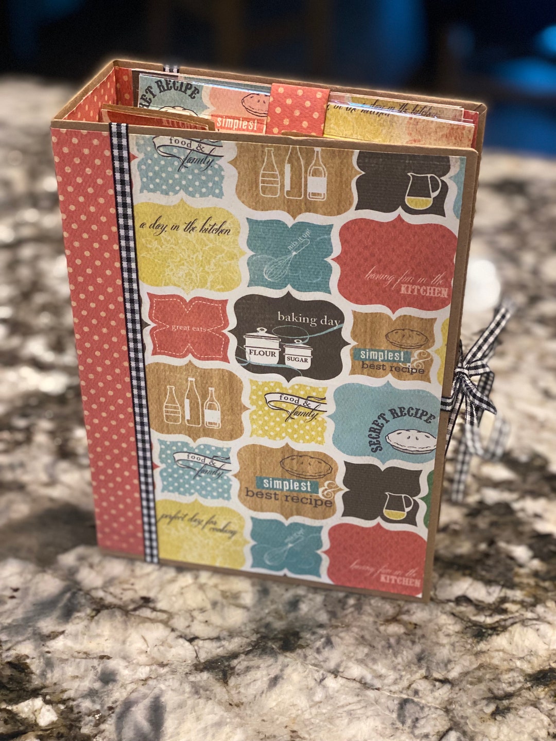 Handmade Farmhouse Inspired Large Recipe Card Book - Etsy