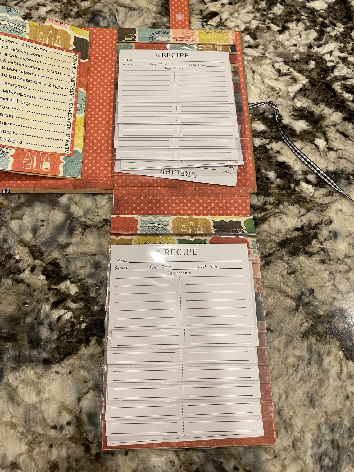 Handmade Farmhouse Inspired Large Recipe Card Book - Etsy