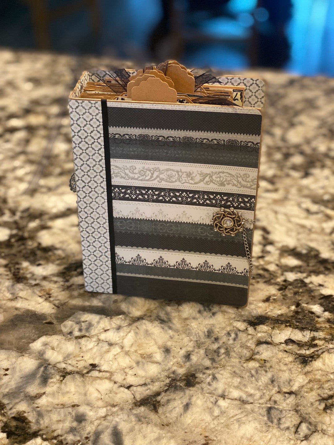 Handmade Scrapbook Photo Album Black, White and Grey Theme - Etsy