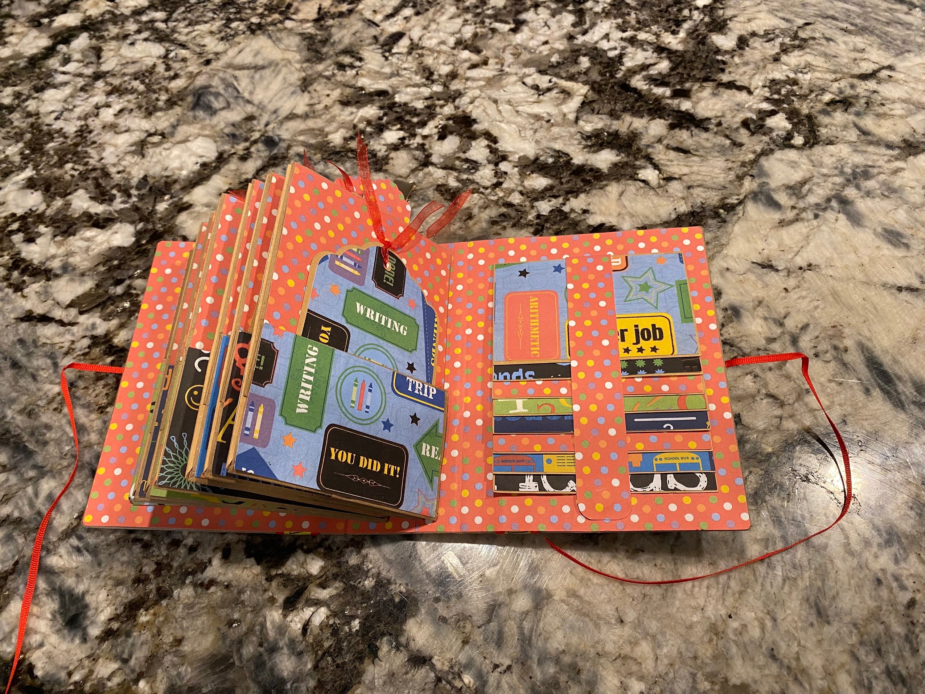 School Days Handmade Scrapbook Photo Album two Options - Etsy