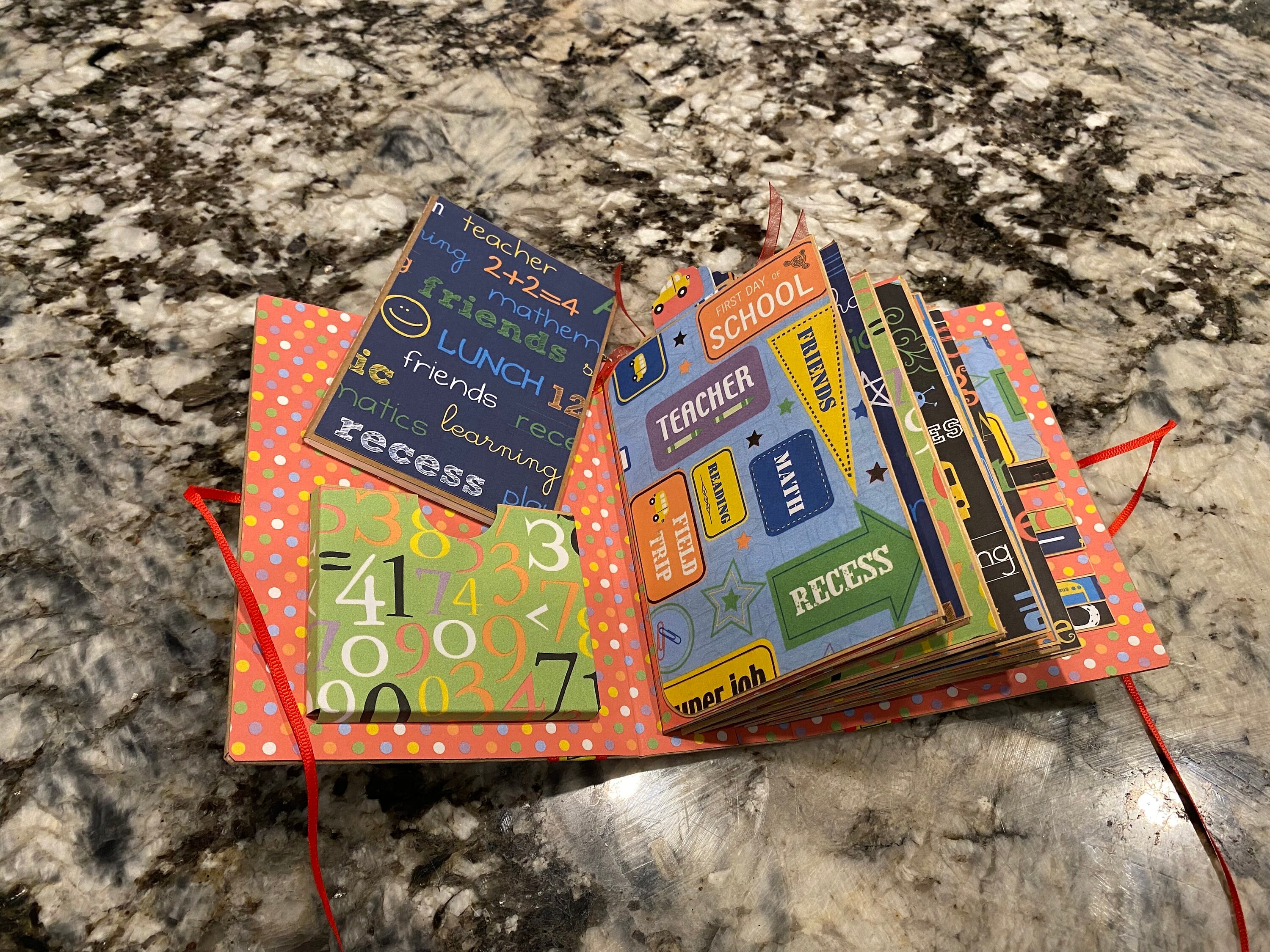 School Days Handmade Scrapbook Photo Album two Options - Etsy